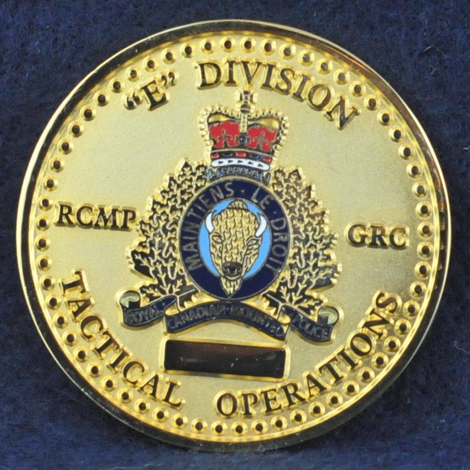 RCMP E Division Tactical Operations Gold | Challengecoins.ca