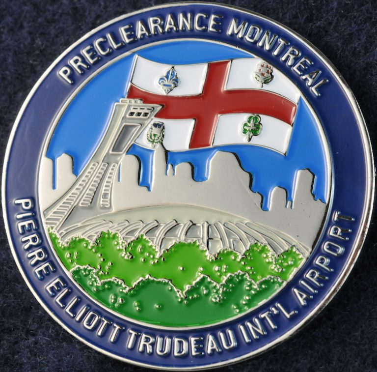 US Customs and Border Protection Preclearance Montreal | Challengecoins.ca