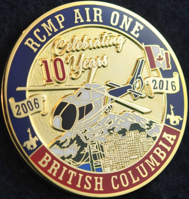 RCMP E Division Air One 10th Anniversary | Challengecoins.ca