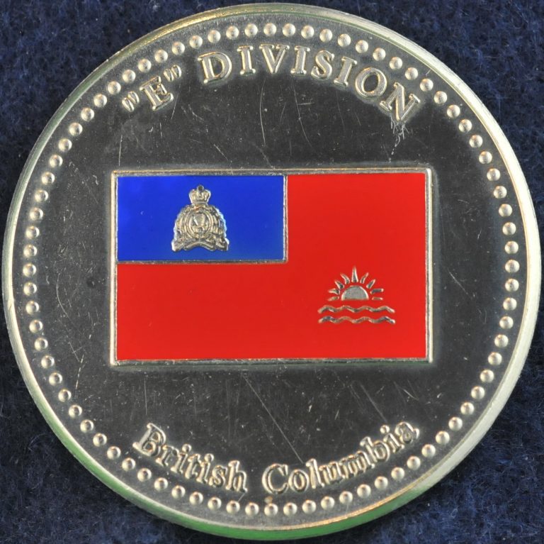 RCMP E Division Commanding Officer's Medallion silver | Challengecoins.ca