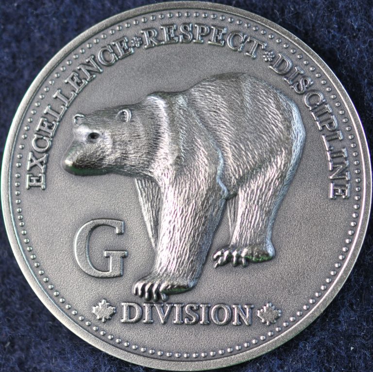 RCMP G Division Excellence Respect Discipline | Challengecoins.ca