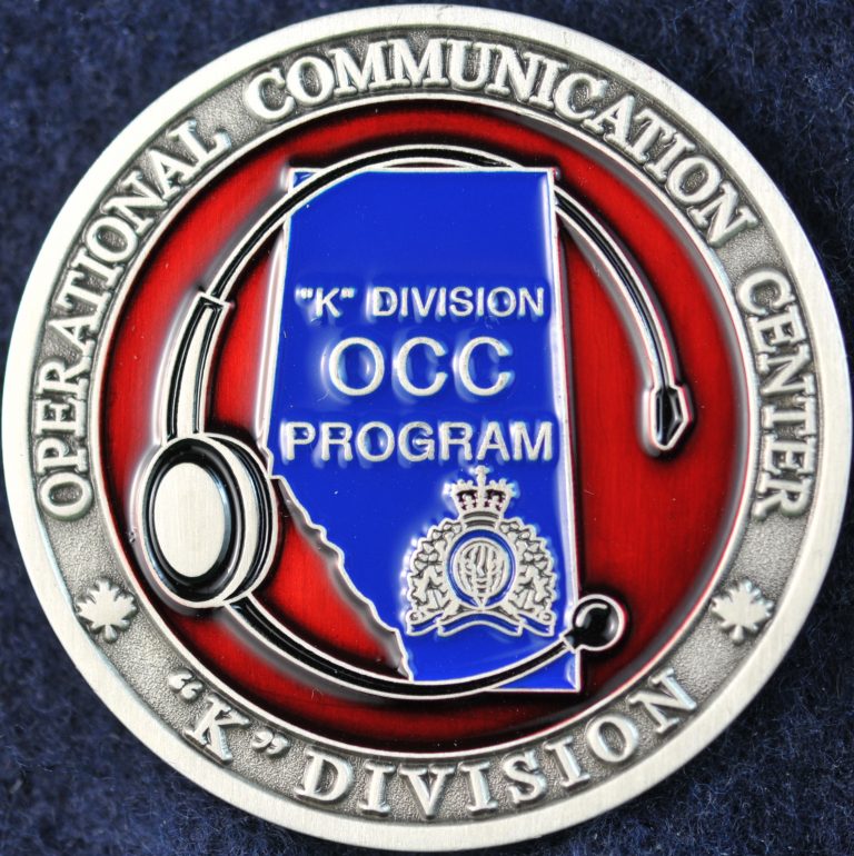 RCMP K Division Operational Communication Center | Challengecoins.ca
