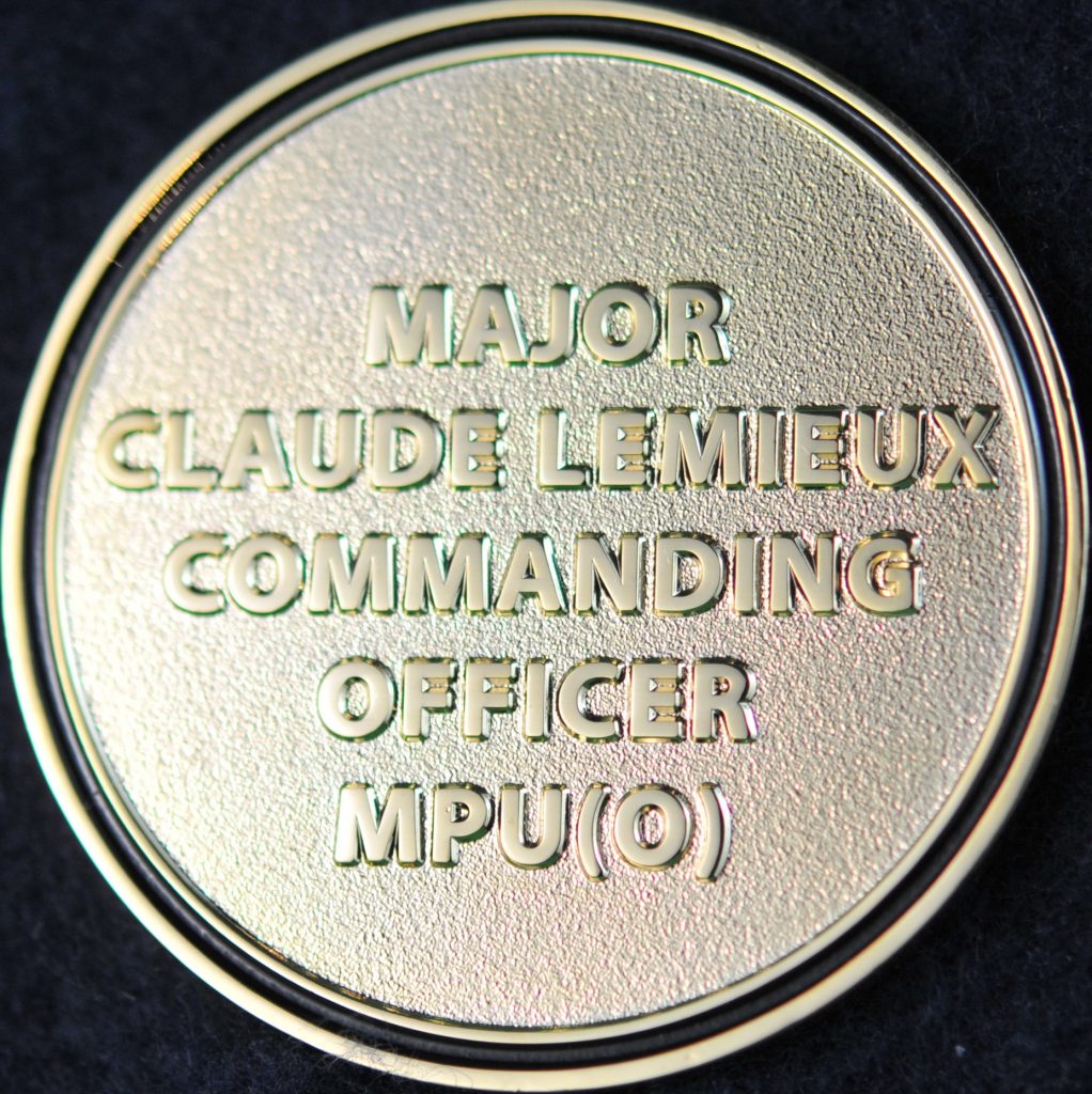 Canadian Military Police - Major Claude Lemieux Commanding Officer MPU ...