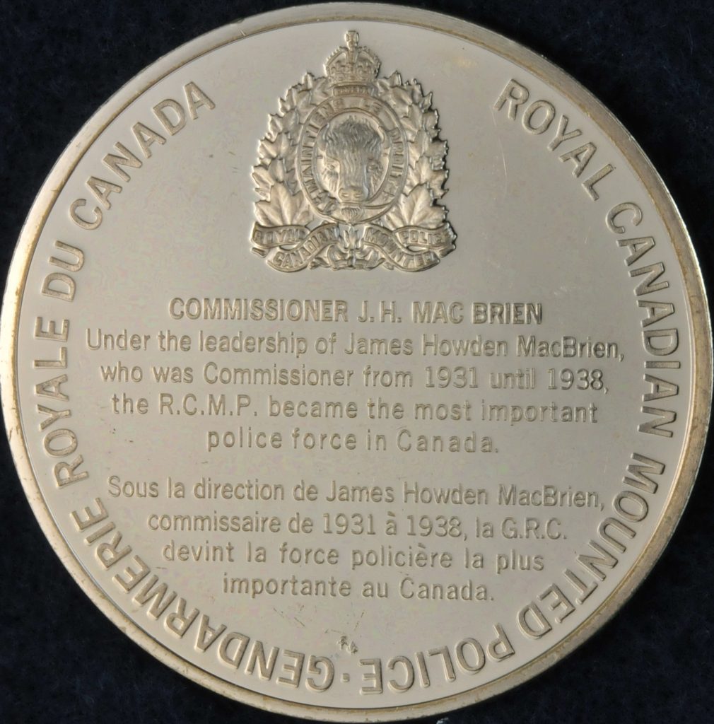 RCMP Centennial Commissioner James Howden MACBRIEN | Challengecoins.ca