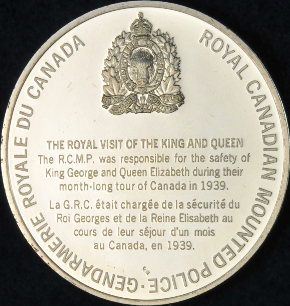 RCMP Centennial King George VI and Queen Elizabeth | Challengecoins.ca