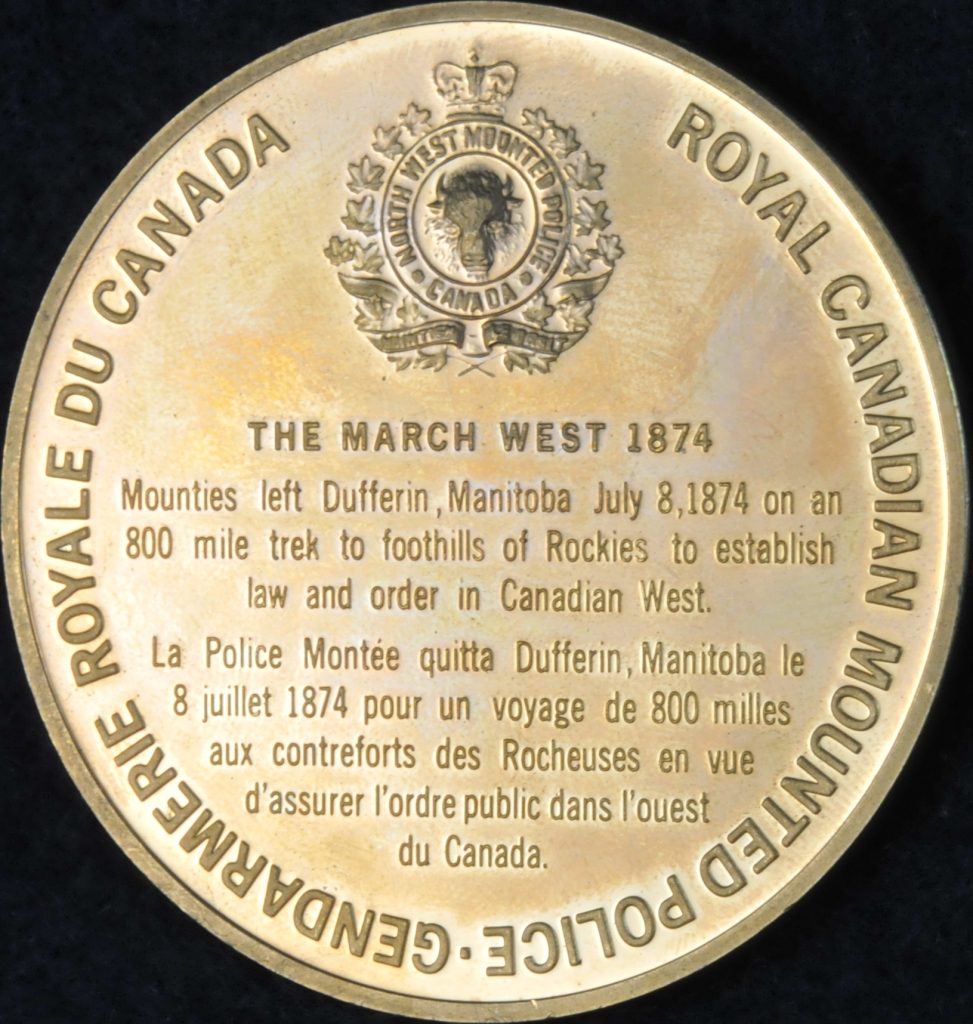 RCMP Centennial The March West 1874 | Challengecoins.ca
