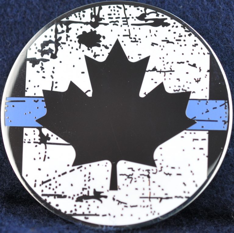 Toronto Police Service Maple Leaf Thin Blue Line white | Challengecoins.ca