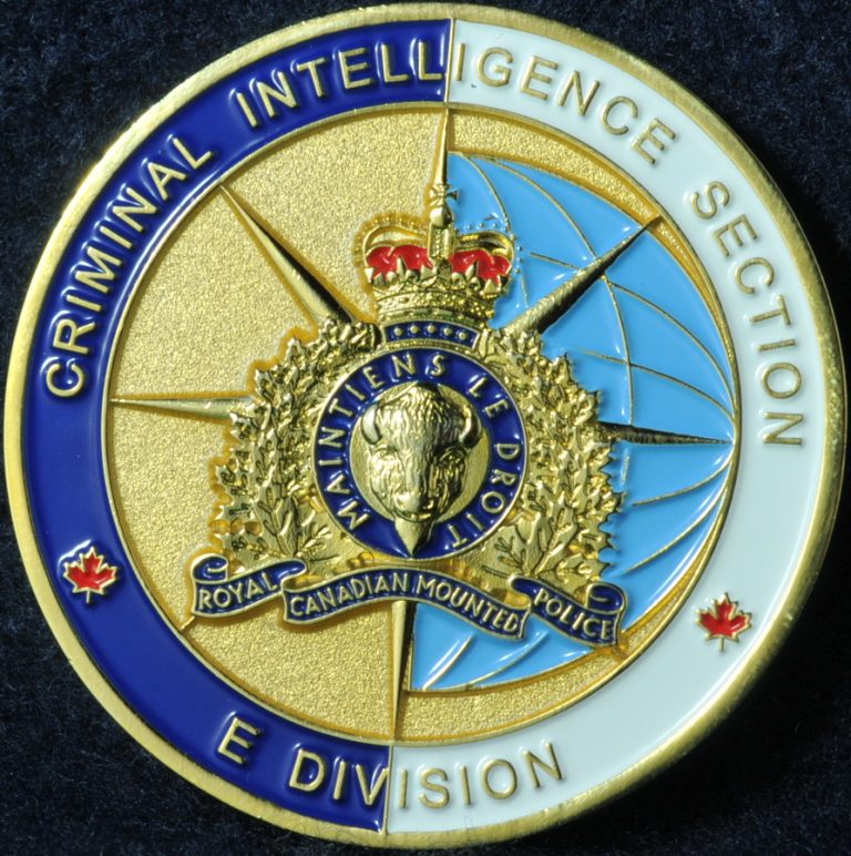 RCMP E Division Criminal Intelligence Section | Challengecoins.ca