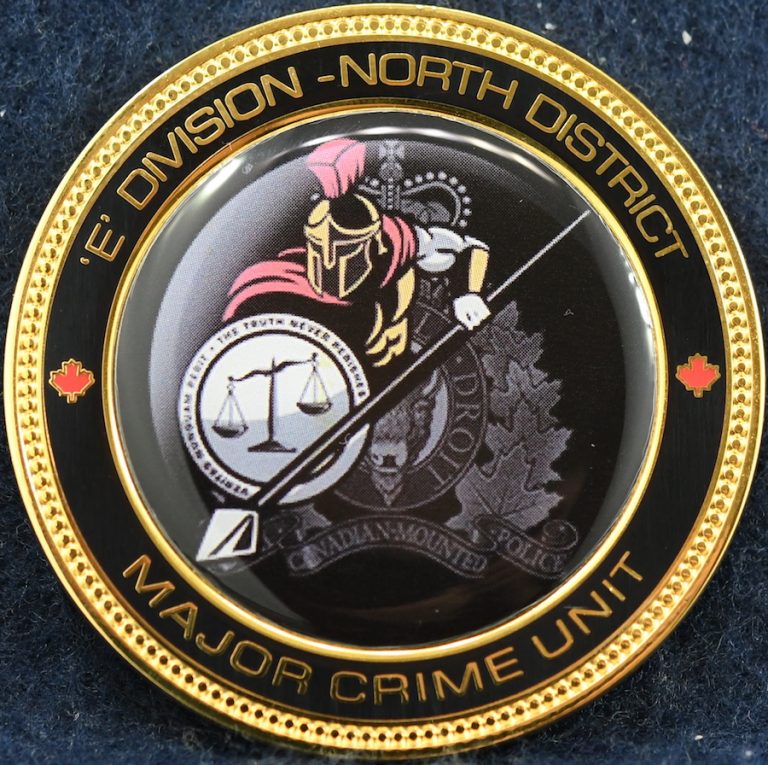 RCMP E Division Major Crime Unit North District | Challengecoins.ca