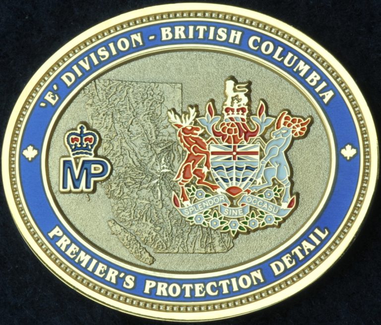 RCMP E Division Premier's Protection Detail Red | Challengecoins.ca