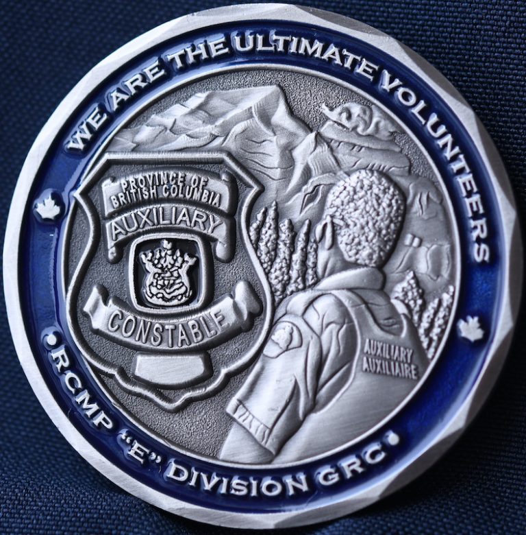 RCMP E Division Auxiliary Constable Pewter | Challengecoins.ca