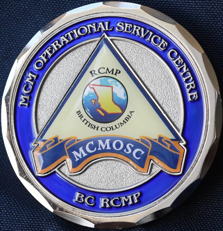 RCMP E Division MCM Operational Service Centre BC RCMP | Challengecoins.ca