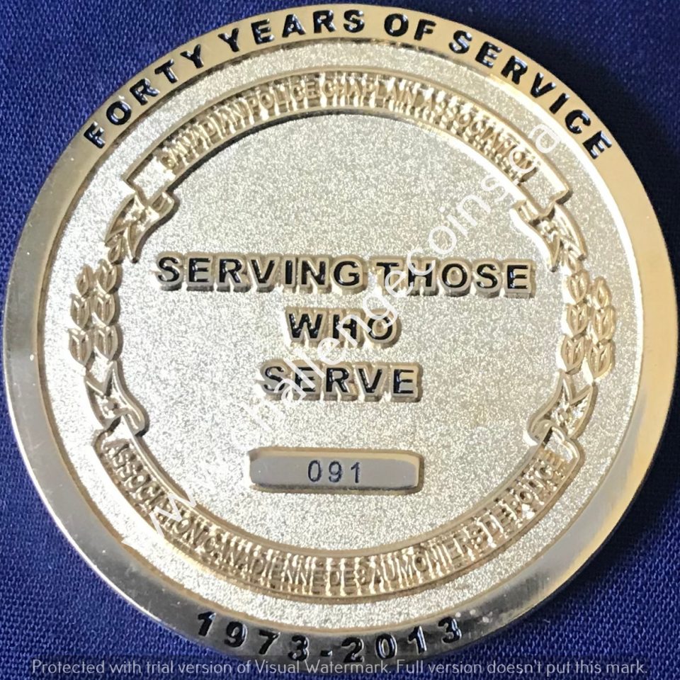 Canadian Police Chaplain Association 1973-2013 | Challengecoins.ca